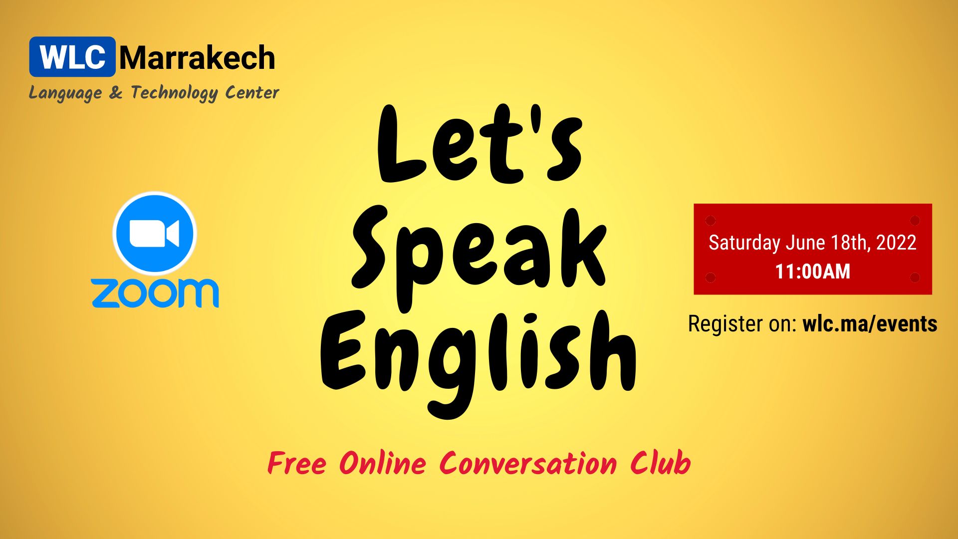 Let s Speak English FREE Online Conversation Club WLC Marrakech Let s Speak English FREE Online Conversation Club WLC Marrakech